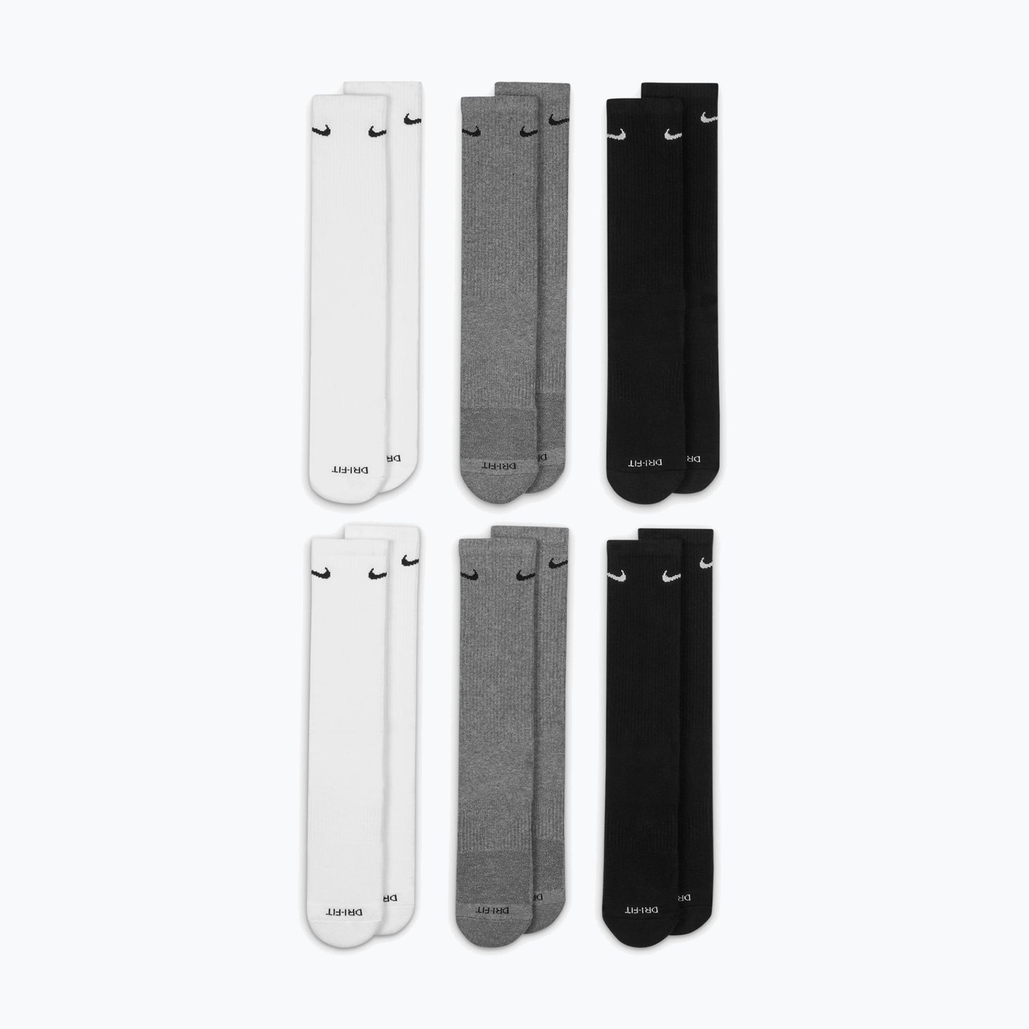 Mъжки чорапи Nike Everyday Plus Cushioned Crew 6 чифта white/black ...