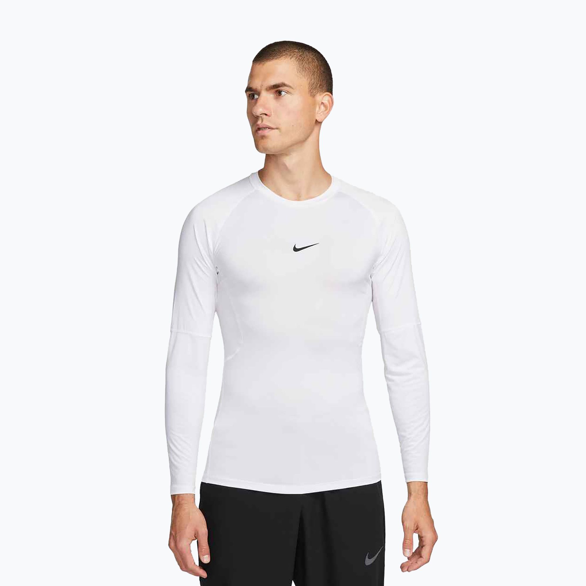 Мъжка блуза с дълъг ръкав за тренировка Nike Pro Dri-Fit Tight Fitness ...