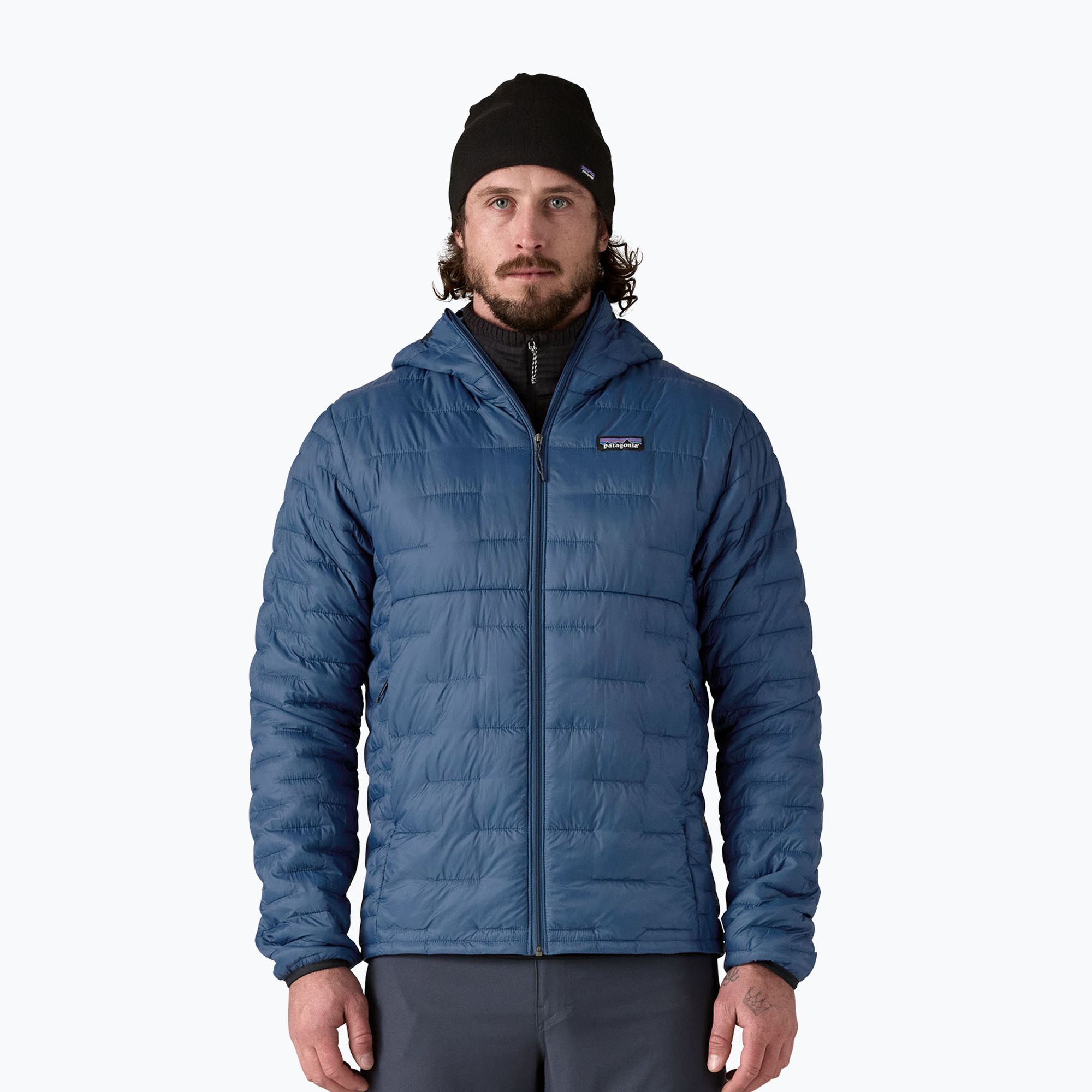 Мъжко пухено яке Patagonia Micro Puff Hoody clement blue (84031 ...