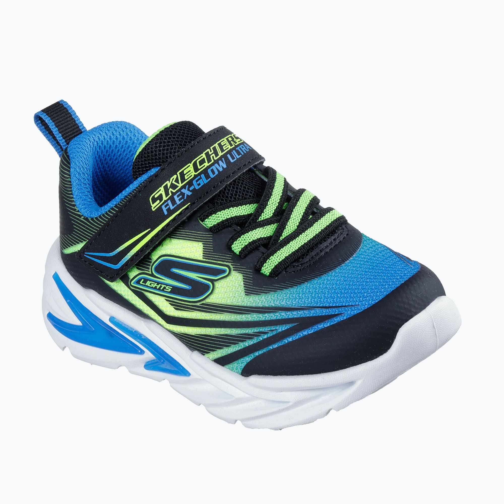 Детски обувки SKECHERS Flex-Glow Ultra black/blue/lime (400139N BBLM ...