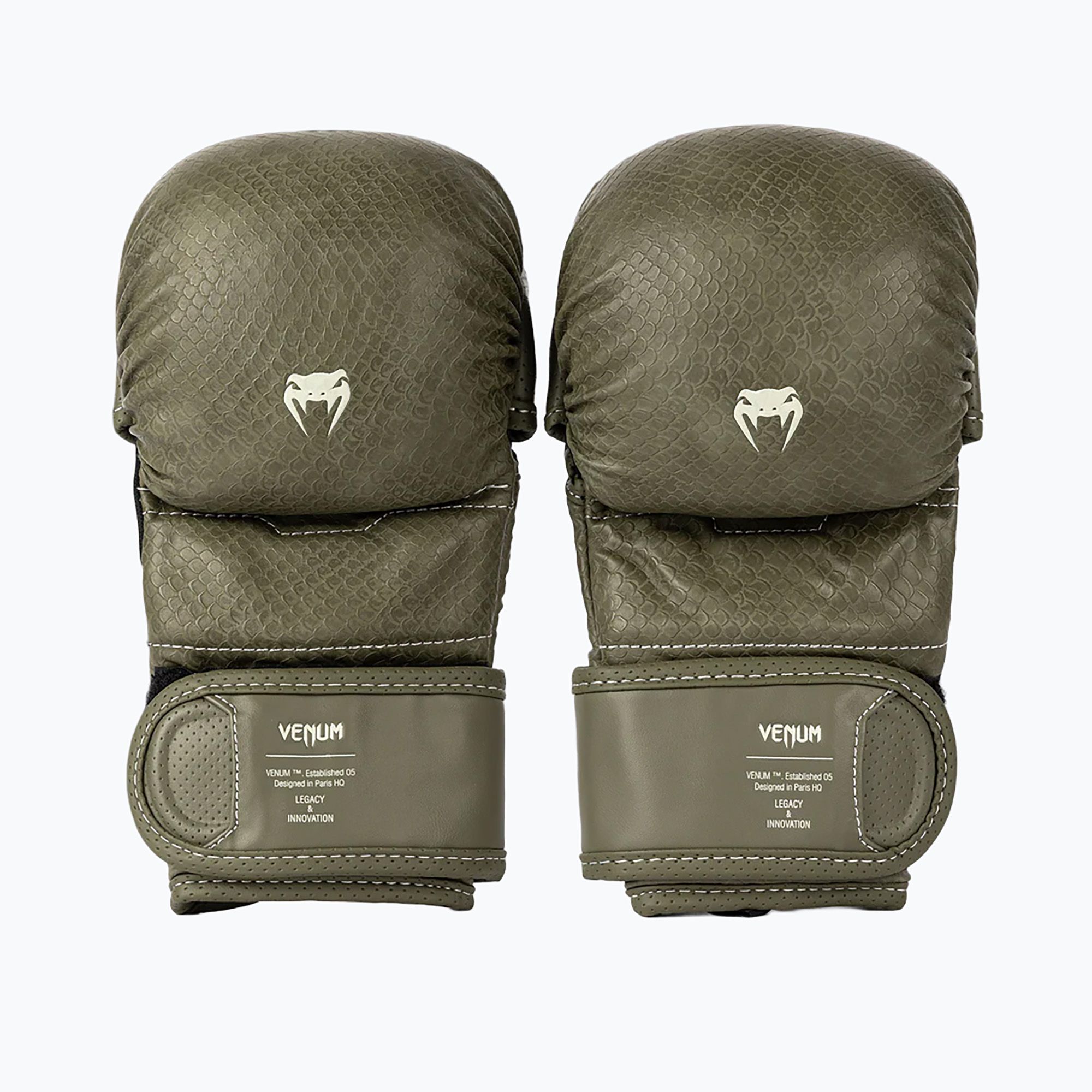 MMA спаринг ръкавици Venum Impact Evo Scales MMA army green (VENUM ...