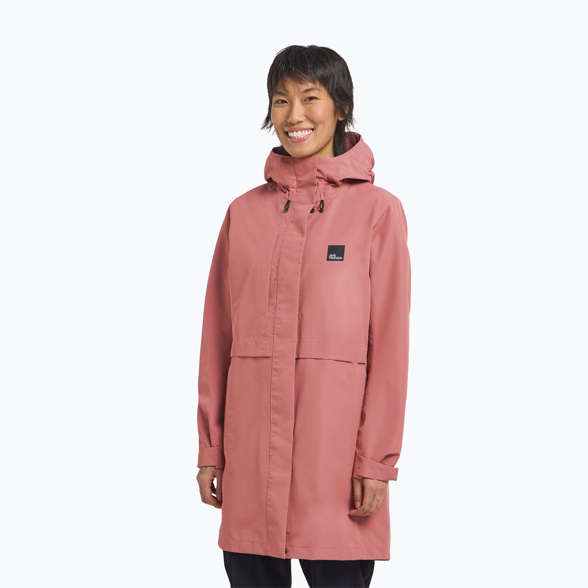 Дамско дълго яке за дъжд Jack Wolfskin Terraview 2L mineral red (A63830 ...