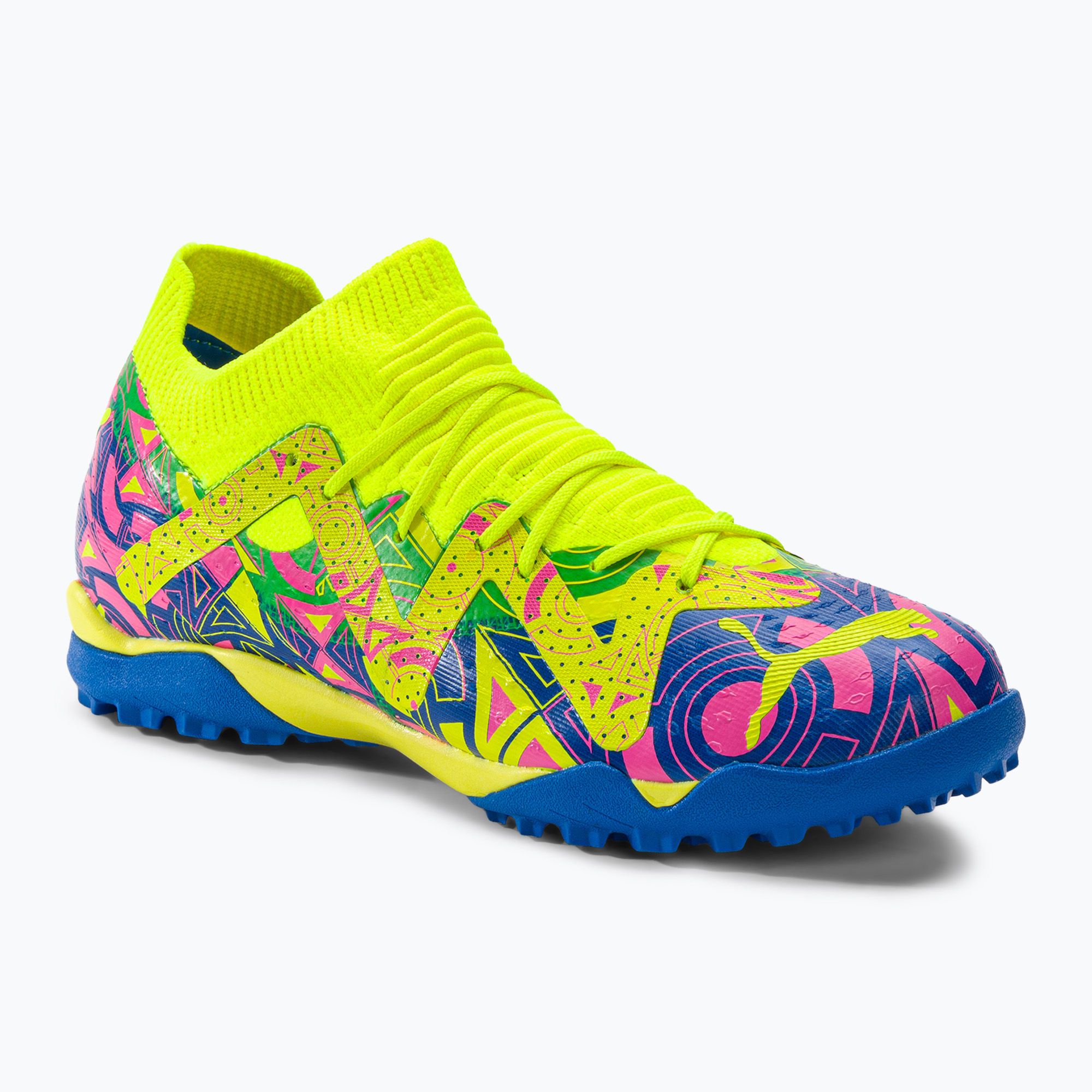 Детски футболни обувки PUMA Future Match Energy TT + Mid Jr ултра синьо ...