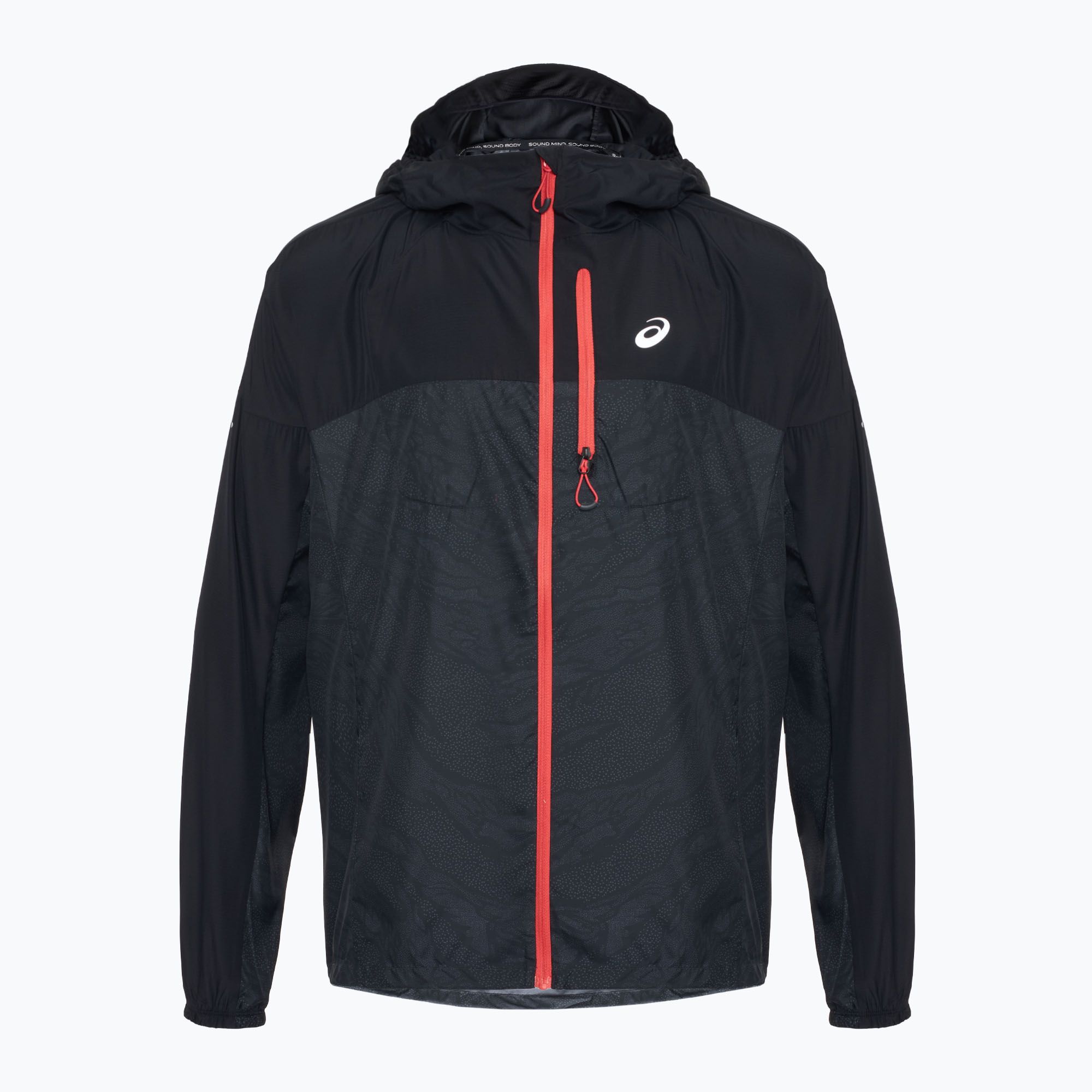 Мъжко яке за бягане ASICS Fujitrail Packable performance black/carrier grey (2011C991-002 ...