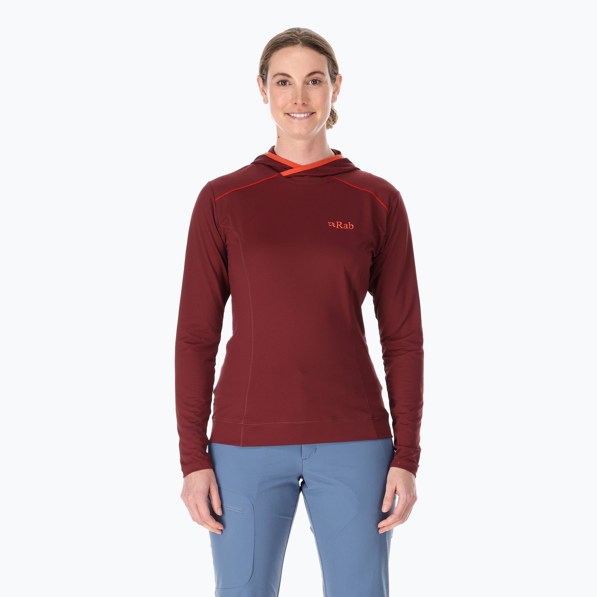 Дамски суитшърт за трекинг Rab Force Hoody deep heather (QBL-10 ...