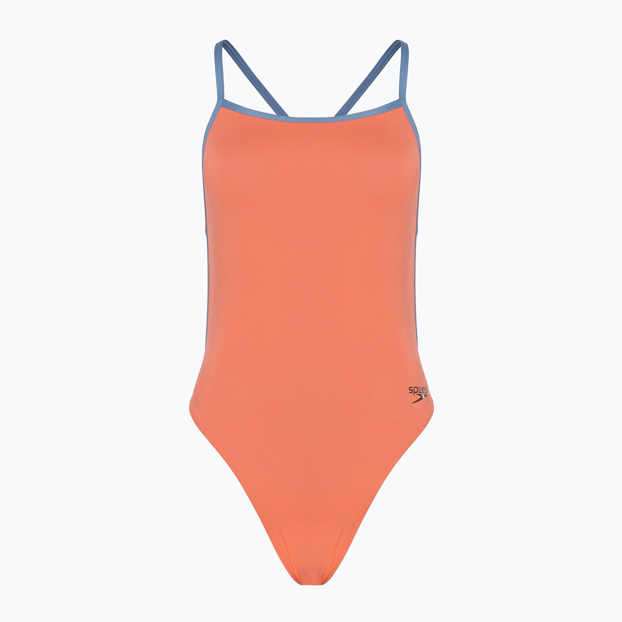 Speedo Solid Vback диско праскова/любопитно синьо дамски бански от една ...
