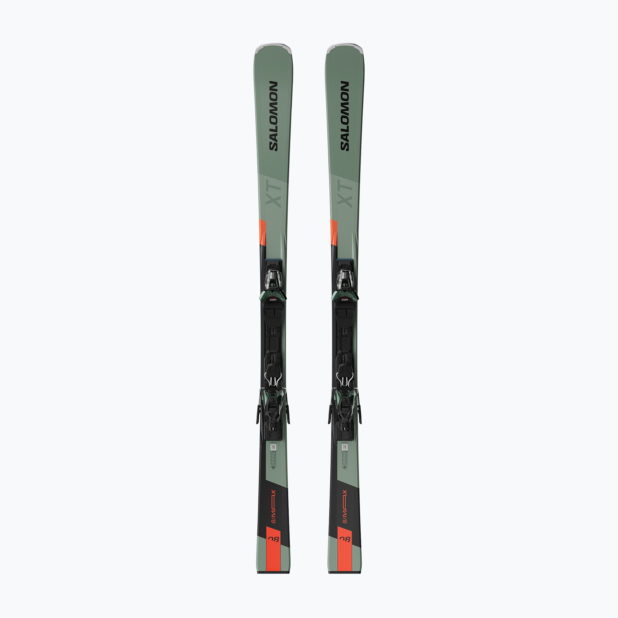 Пистови ски Salomon S/Max 8 XT + автомати M11 GW oil green/black/neon ...