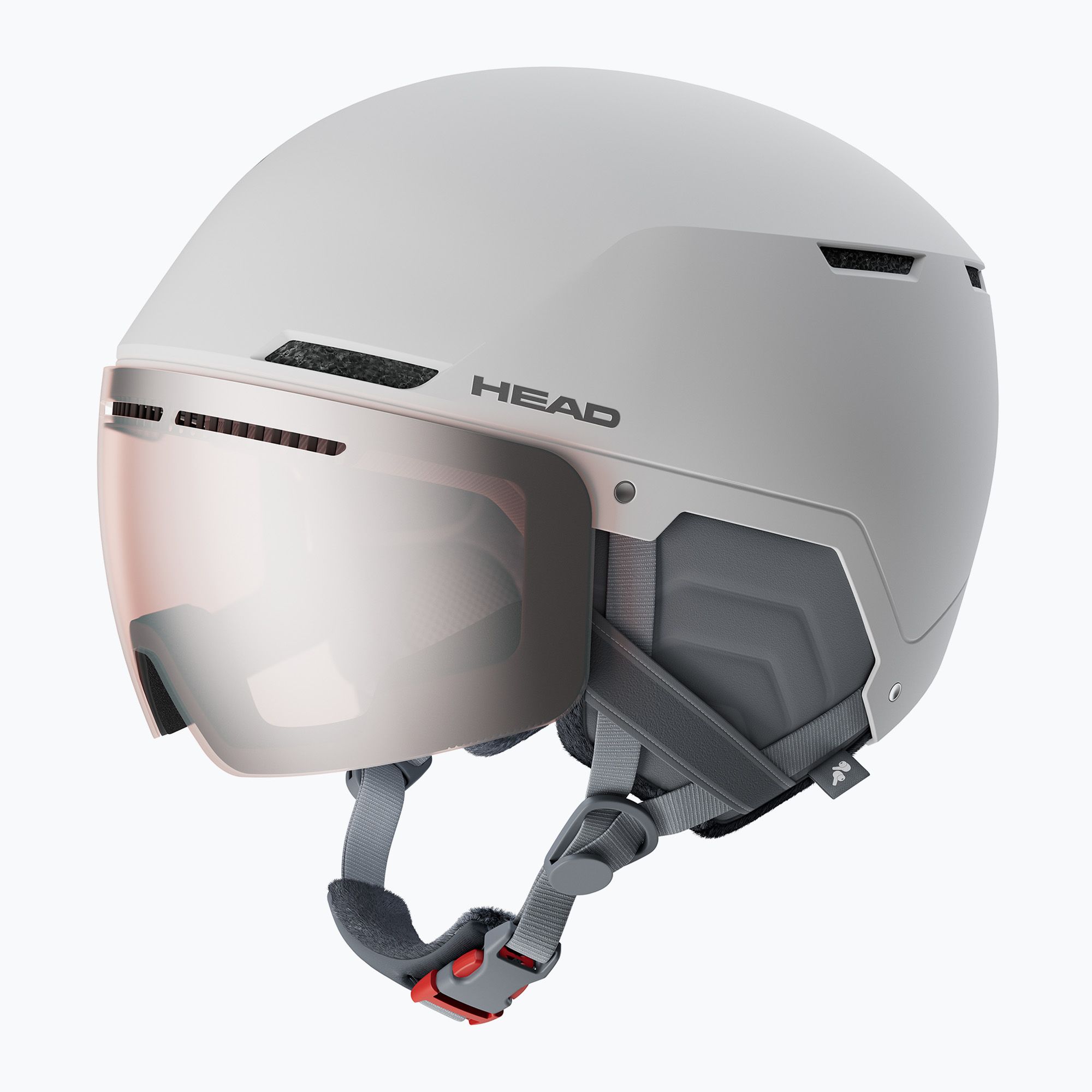 Скиорска каска HEAD Cinema sand/silver red (326275) - Sportano.bg