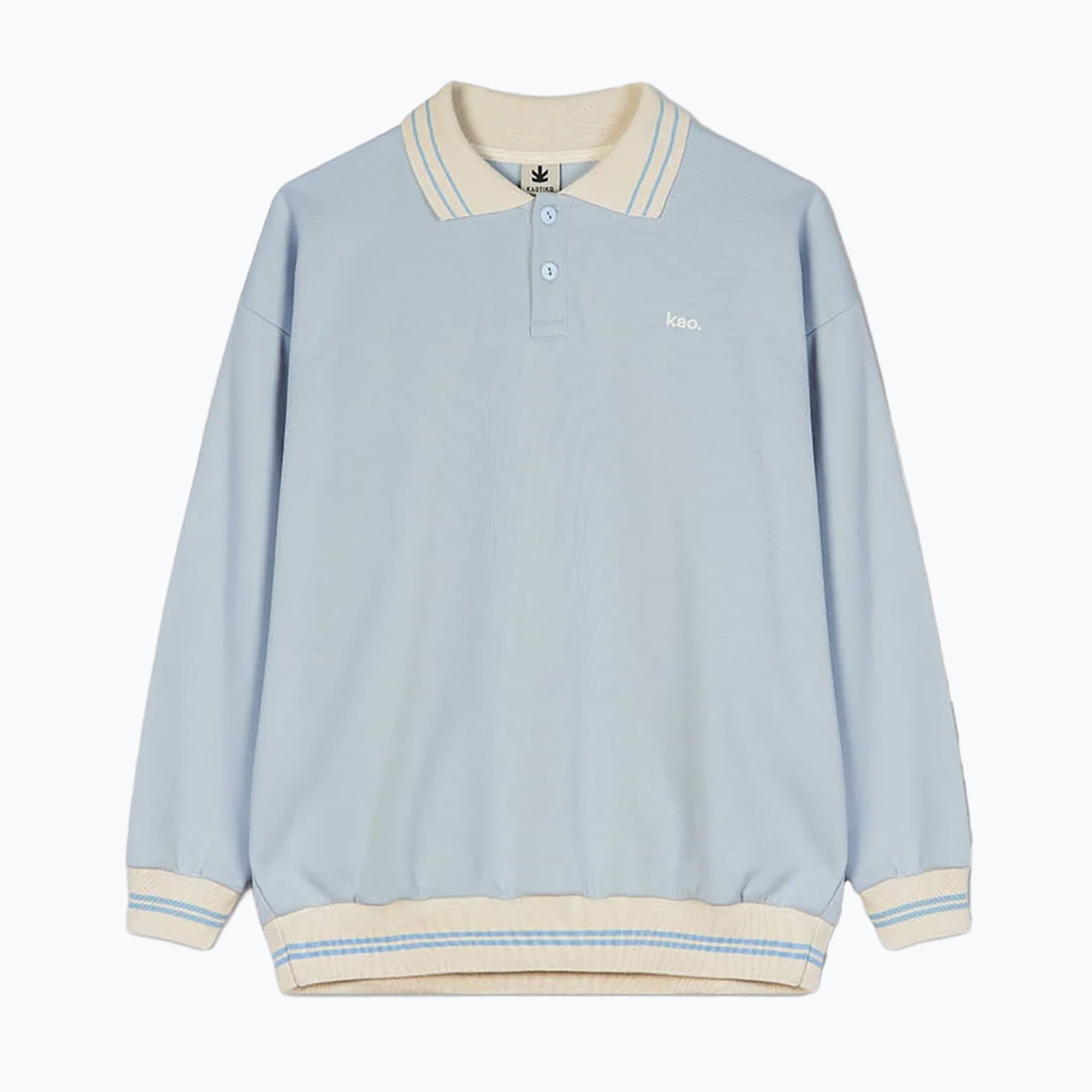 Дамски суитшърт Kaotiko Lucas Buttons baby blue (AO004-02-G002 ...