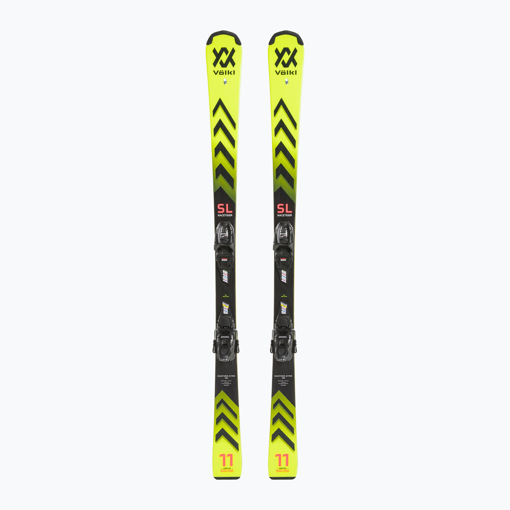Детски ски за спускане Völkl Racetiger Junior Pro + 7.0 VMotion Jr flo ...