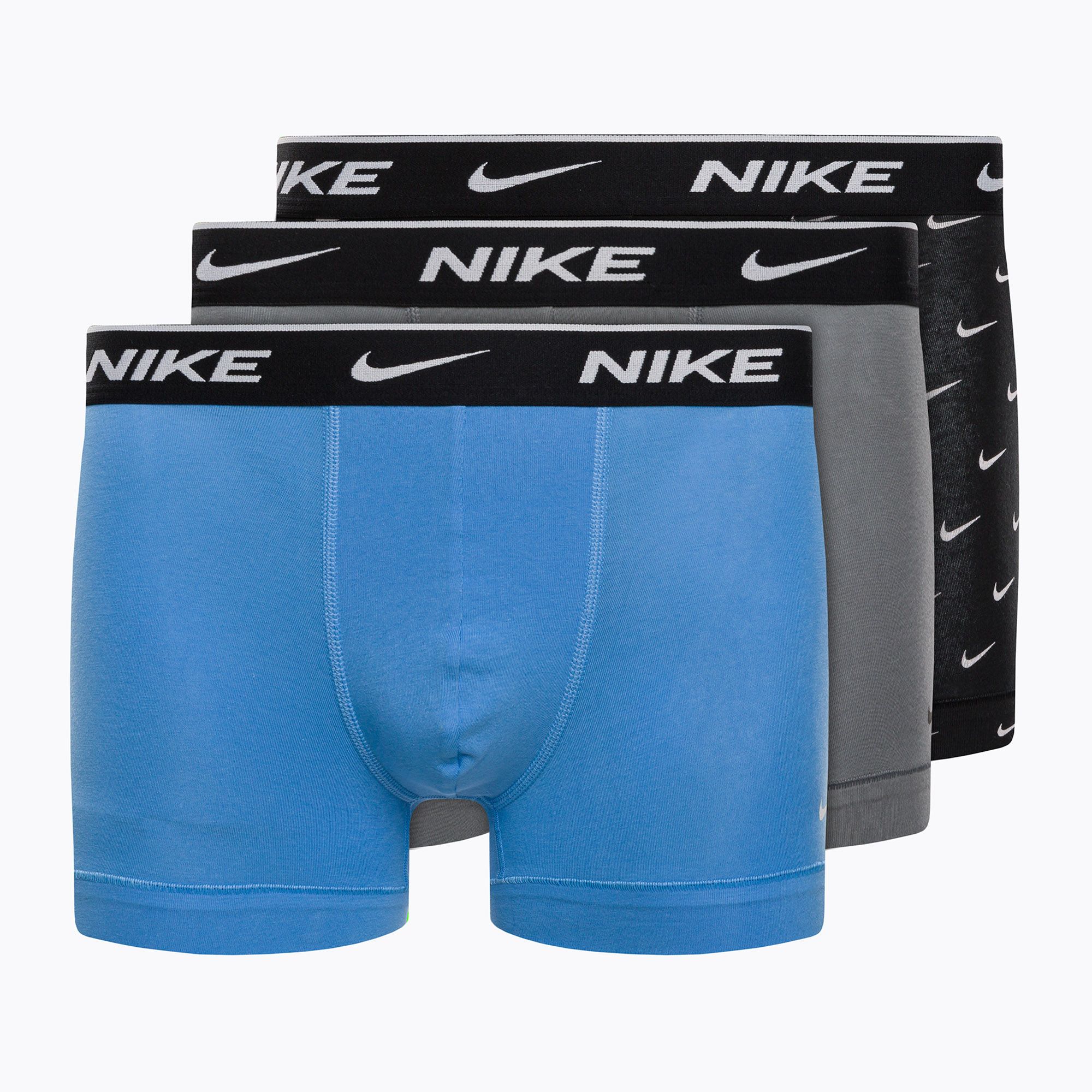 Мъжки боксерки Nike Everyday Cotton Stretch Trunk 3Pk UB1 swoosh print ...