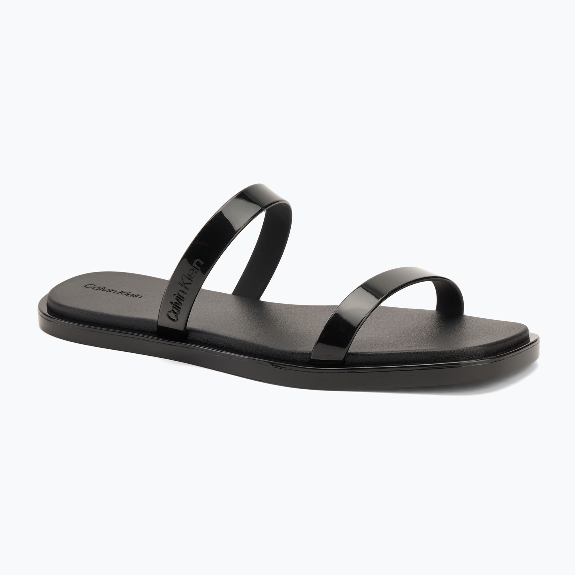 Calvin Klein дамски джапанки HW0HW02417 Double Bar Slide - Jelly black ...